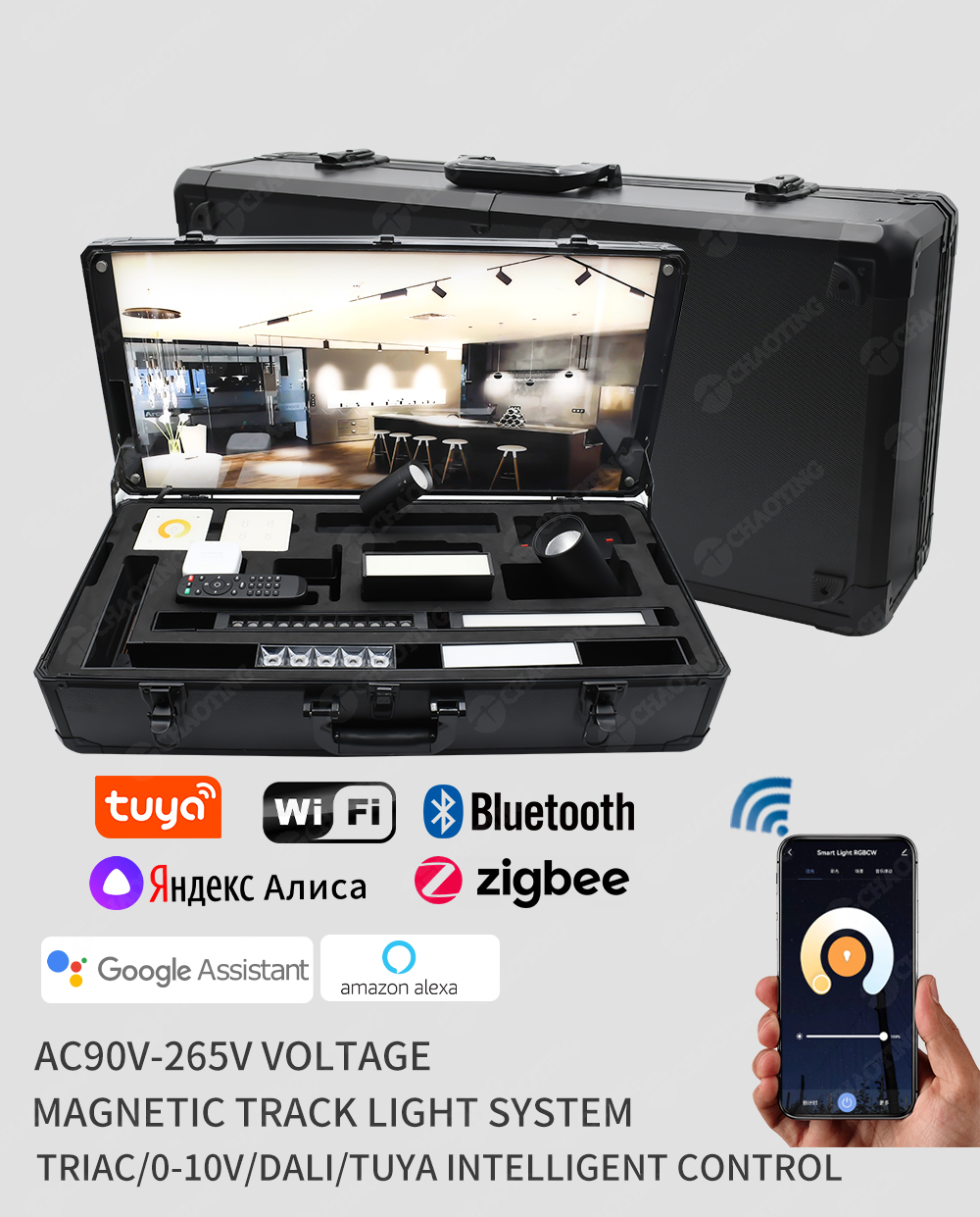 Custom 220v Magnetic Track Light System For Portable Display Box ...