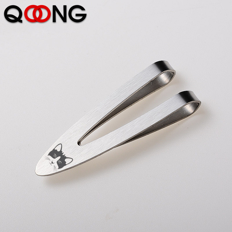 Qoong Custom Lettering Minimalist Money Metal Clip Stainless Steel ...