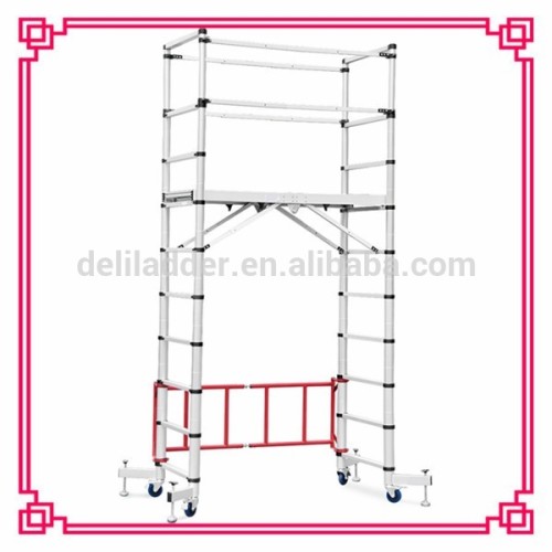 3m Mobile Telescopic Scaffold Ladder With Wheels, High Quality 3m ...