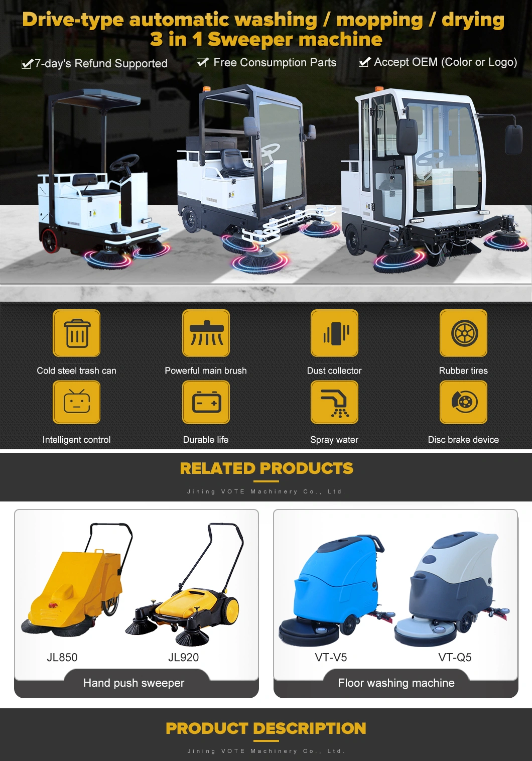 Factory Price Automatic Electric Robot Sweeper Car, High Quality ...