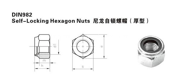 Din982 Self Locking Hexagon Nuts, High Quality Din982 Self Locking ...