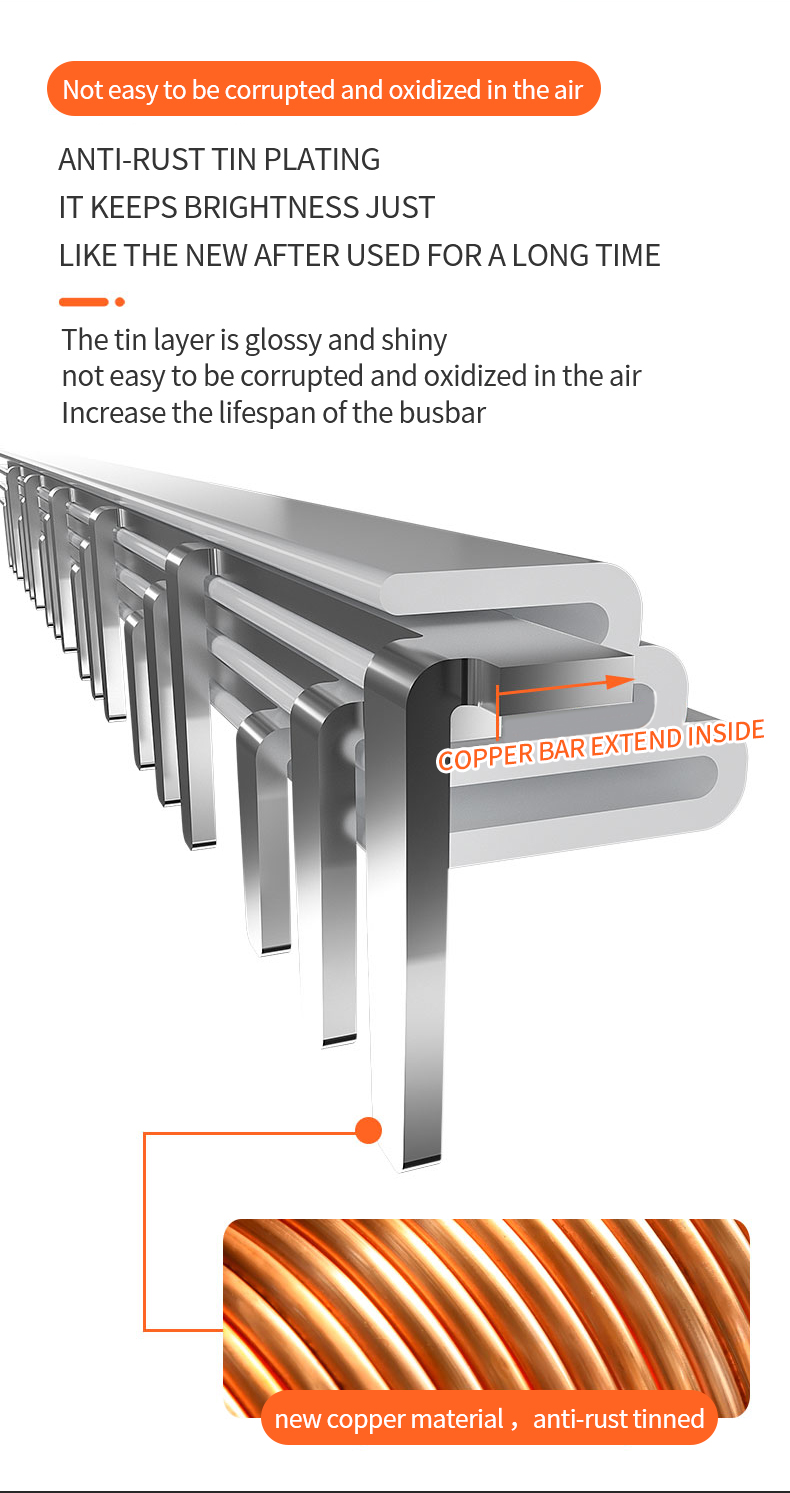 Ac30 Modular Socket 4p Bus Bar With 72mm Distance, 40a Copper ...