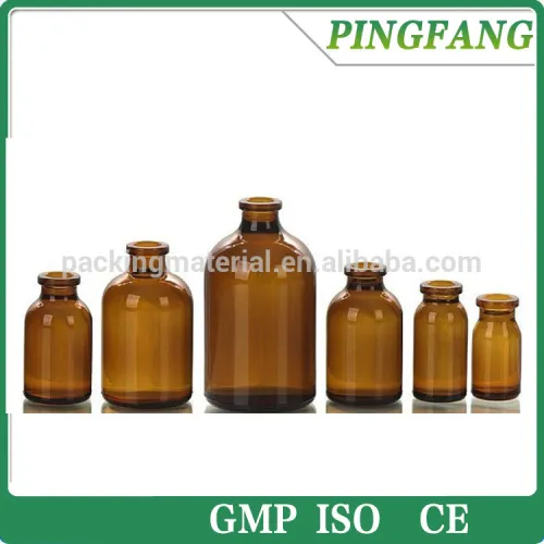 Usp Type Ii, Iii Moulded Injection Glass Vial With Rubber Stopper, High ...