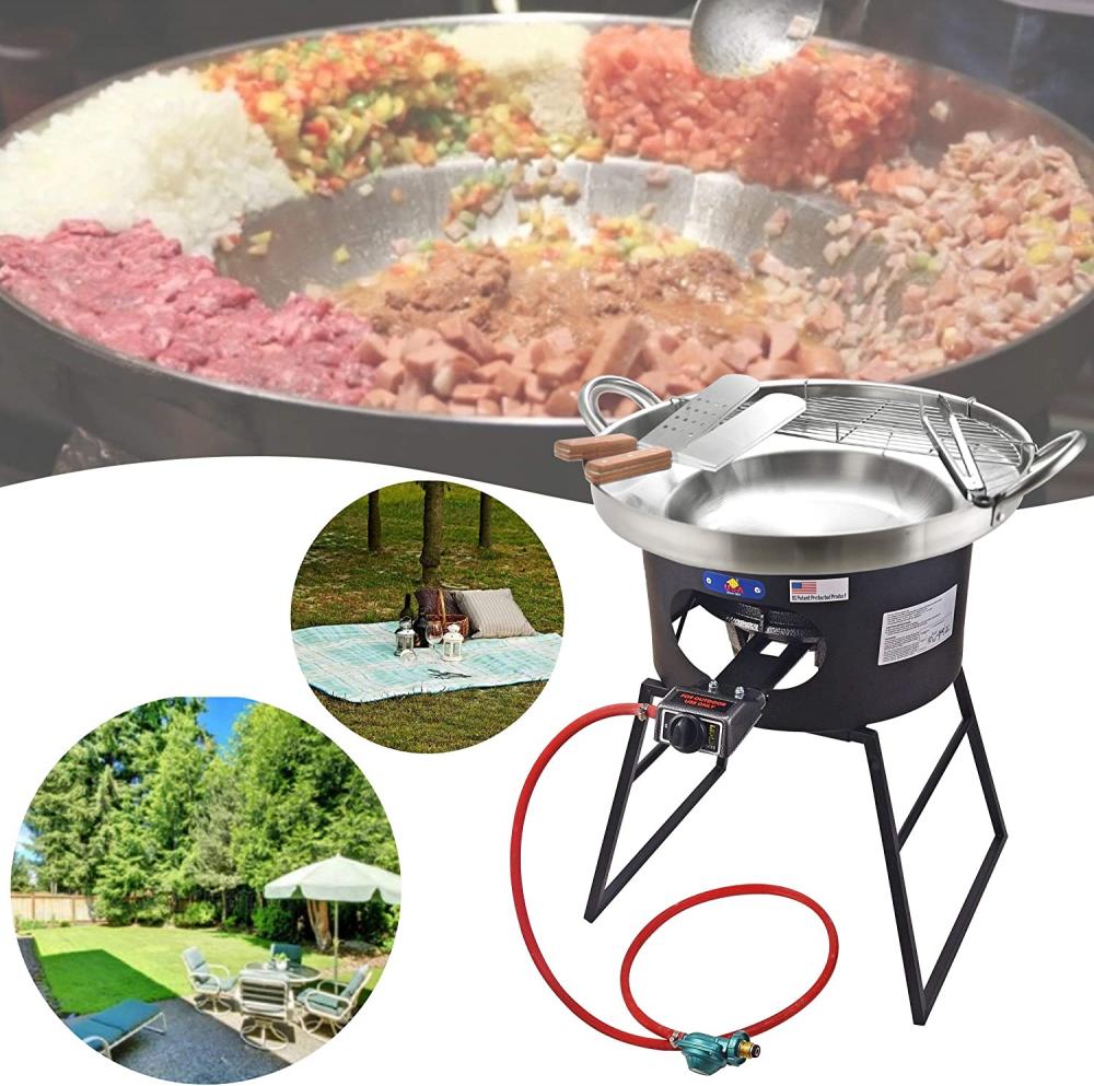 Outdoor Cooking Set With Comal burner and Stand - BossgooMall.com