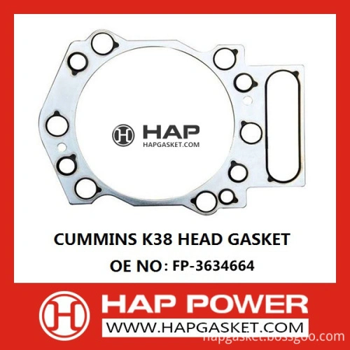 CUMMINS K38 HEAD GASKET FP-3634664 China Manufacturers Suppliers ...