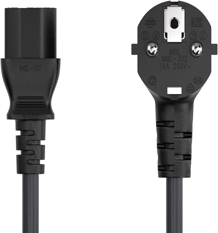Kema Keur Vde 2 Pin Ac Europe Power Cable 3 Pin Eu Plug To Iec C13 ...