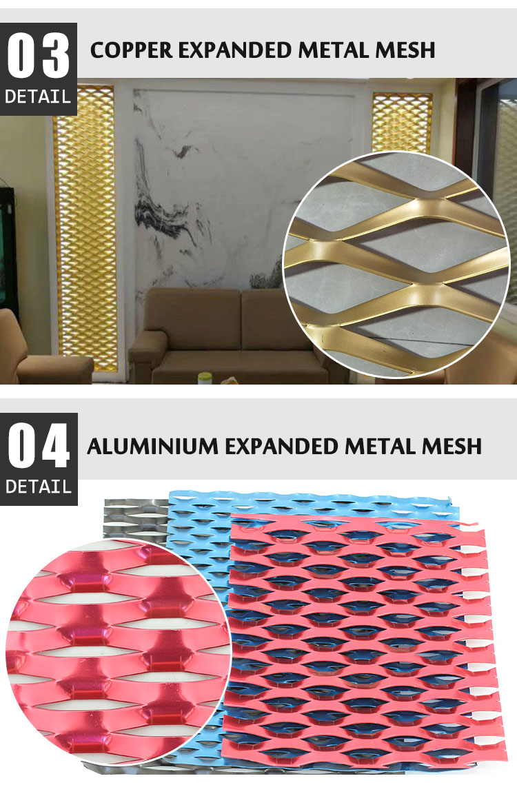 3mm Thickness Galvanized Expanded Metal Mesh Sheet For Fencing, High ...