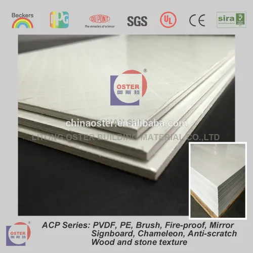 Exterior Wall Cladding B1 Level Fire Resistant Aluminum Composite Panel ...