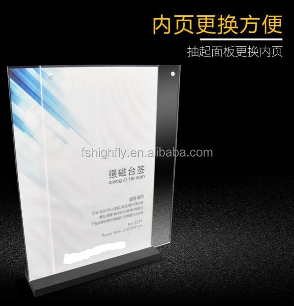 T-shaped Magnetic Durable Plexiglass Sign Board A5 A6 Sizes Acrylic ...