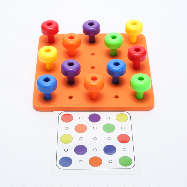 ชุดบอร์ด Peg - Montessori Sorting And Stacking Ot Sensory Toy Kit พร้อม ...