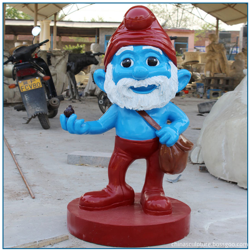 Outdoor Life Size Fberglass Smurfs For Garden Decoration, High Quality ...