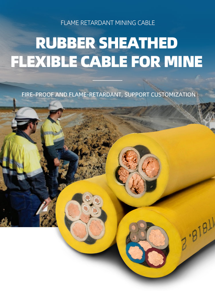 Flexible Rubber-sheathed Screened Movable Cable For Mining, High ...