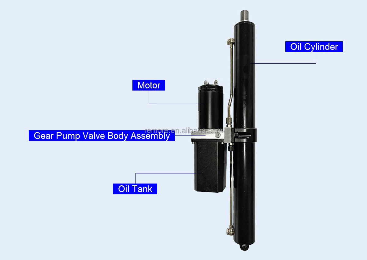 24v 48v High Load Push Rod Hydraulic Actuator For Electric Hatch Lift ...