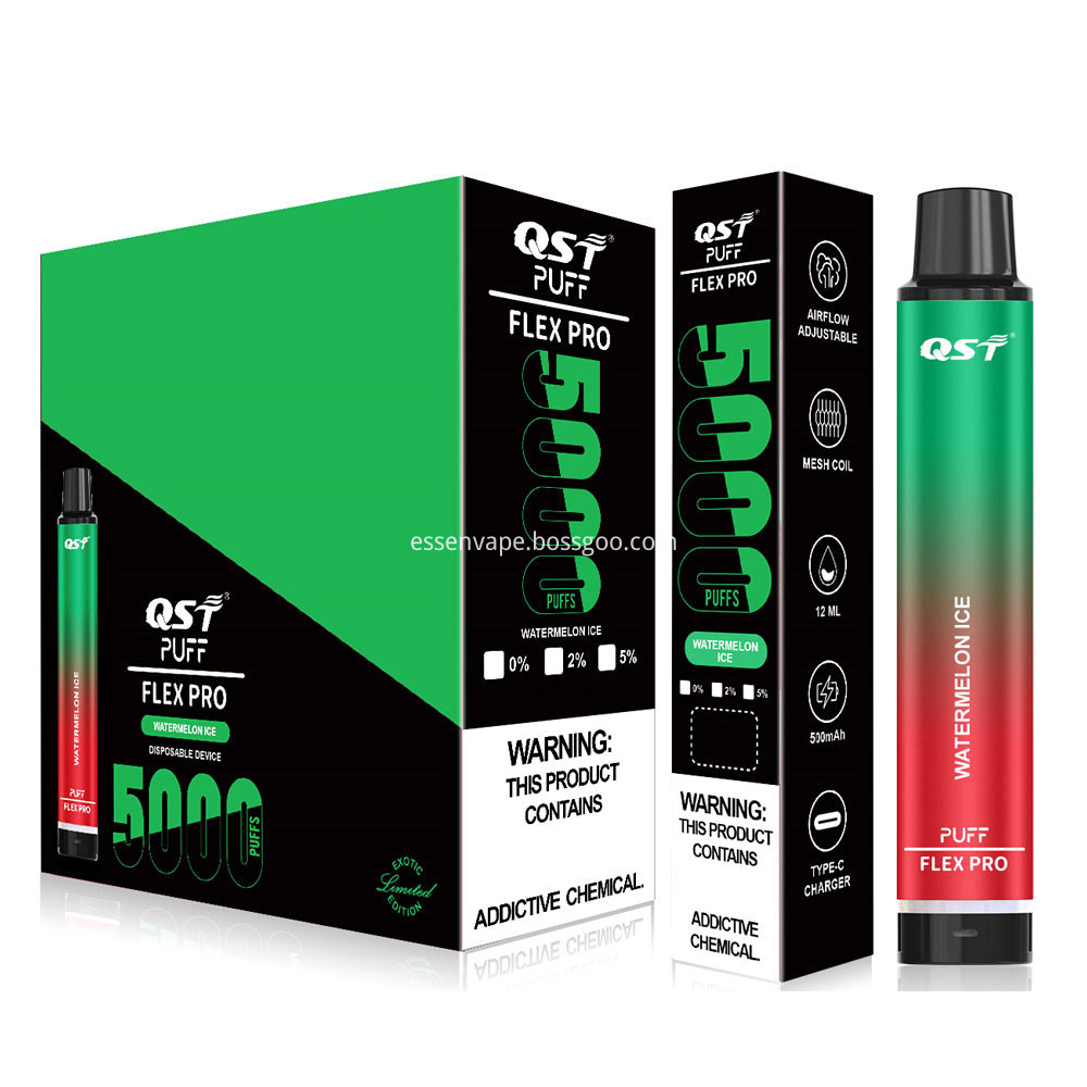 Disposable Vape Qst Puff Flex Pro 5000 Puffs, High Quality Disposable ...
