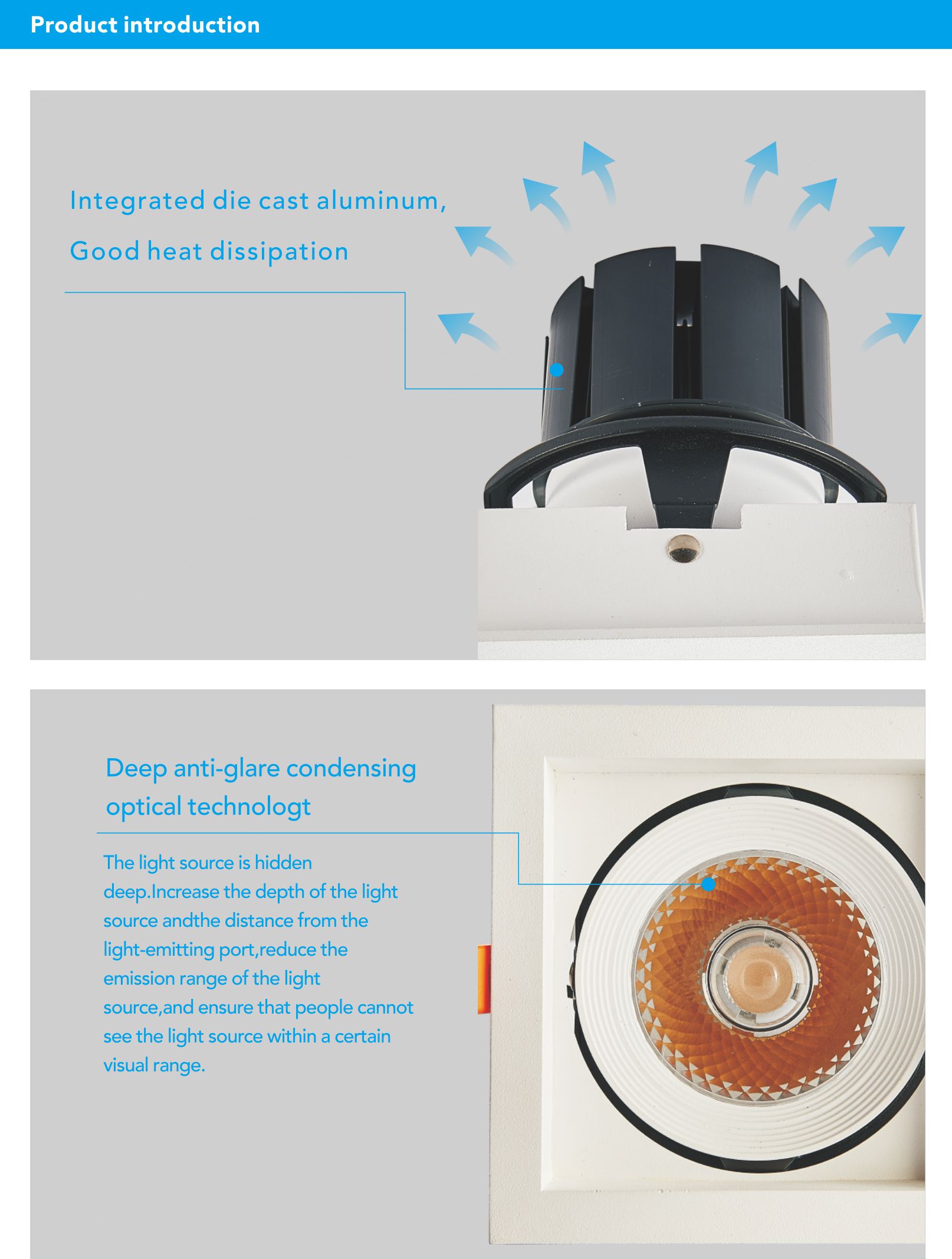 35w Recessed Adjustable Aluminum Led Grille Light, High Quality 35w ...