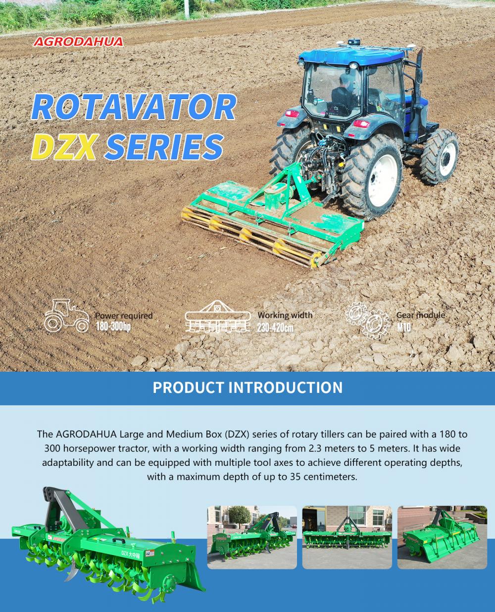 Professional Large Middle Gearbox Series Gear Drive Rotary Tiller, High ...