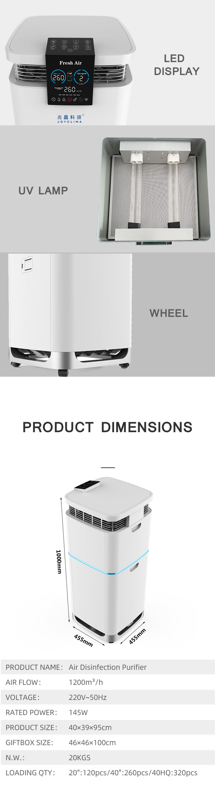 House Electrostatic Air Cleaner Smart Purifier With Wifi, High Quality ...