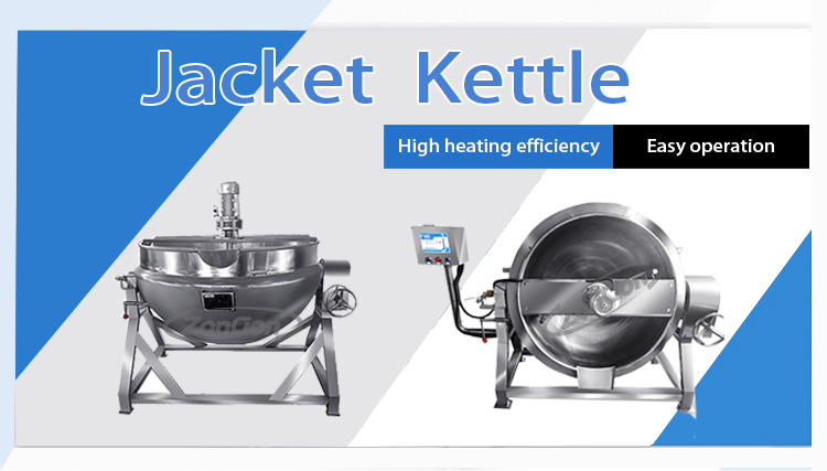 Electric Jacketed Kettle With Mixer For Industrial Automatic Gas ...