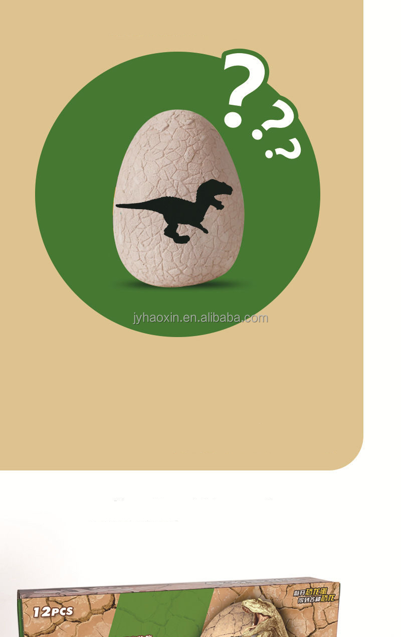 Stem Plaster Dinosaur Egg Fossil Dig Toy Set - 12pcs, High Quality Stem ...