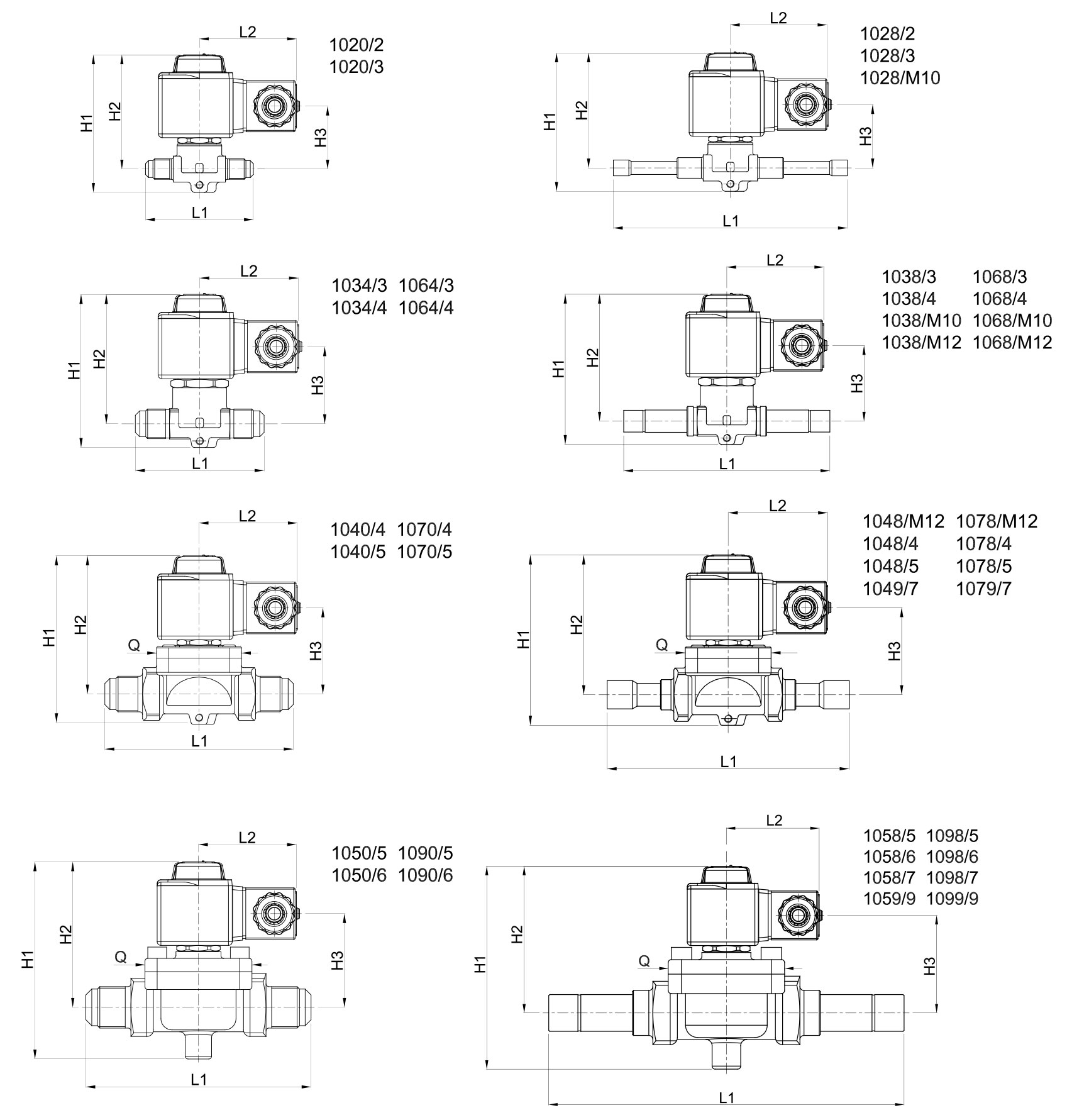 CASTEL Type 1020/2 SAE Flare Refrigeration Solenoid Valve China ...