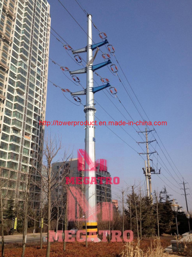 35kv Double Circuit Distribution Pole, High Quality 35kv Double Circuit Distribution Pole on ...