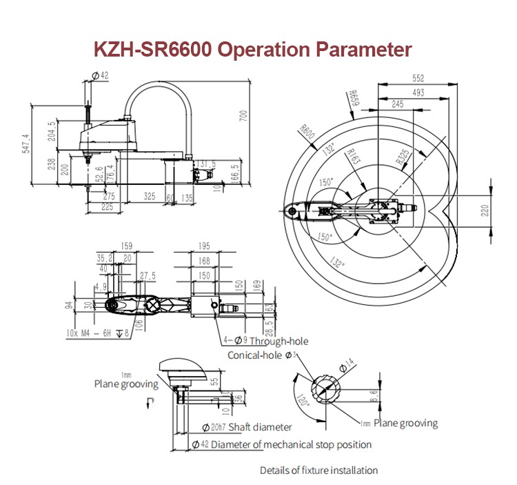 Koza Industrial Scara Parallel Robot Joint Robotic Arm Motor, High ...