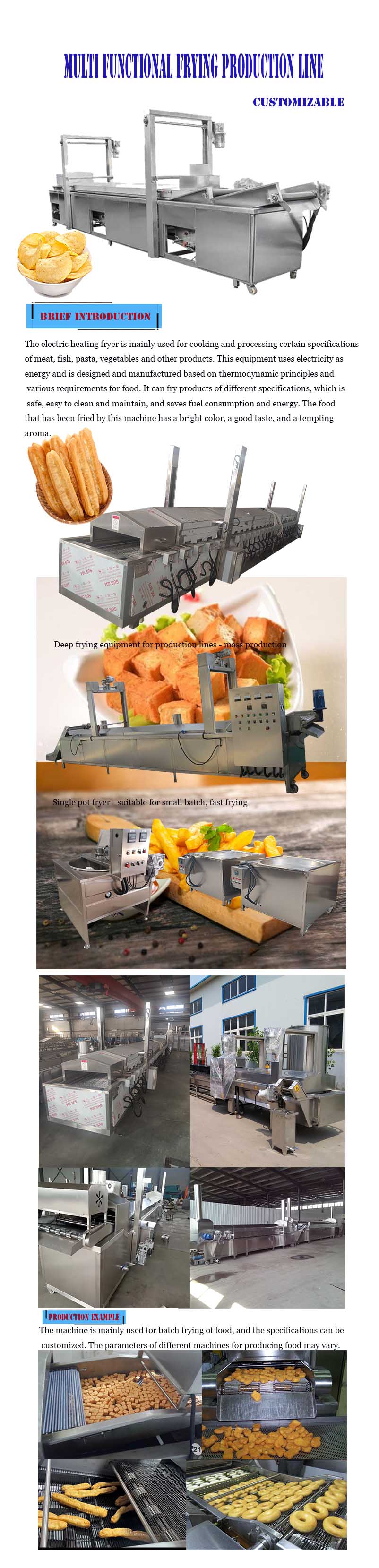 Fully Automatic French Fries And Chips Frying Production Line, High ...