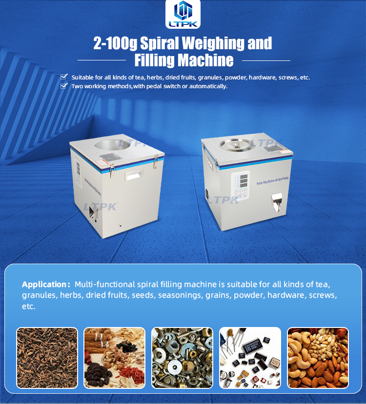 Lt-sw100 Semi-automatic Granule Tea Powder And Nut Raisin Filling ...