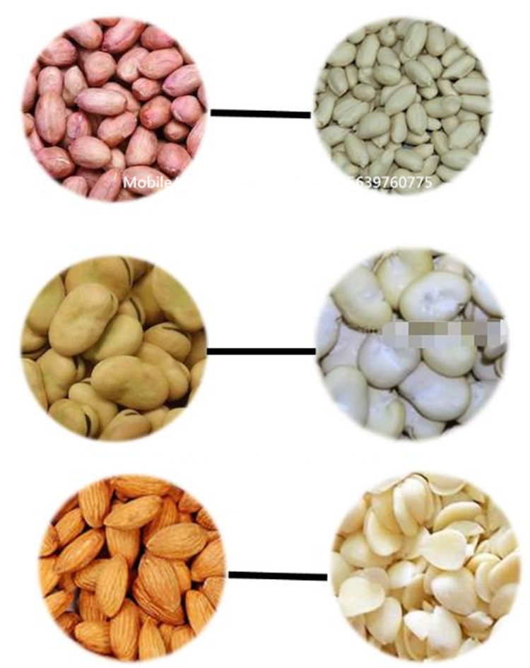 Automatic Electric Wet Mung Soya Bean Roller Peeling Machine Prices ...