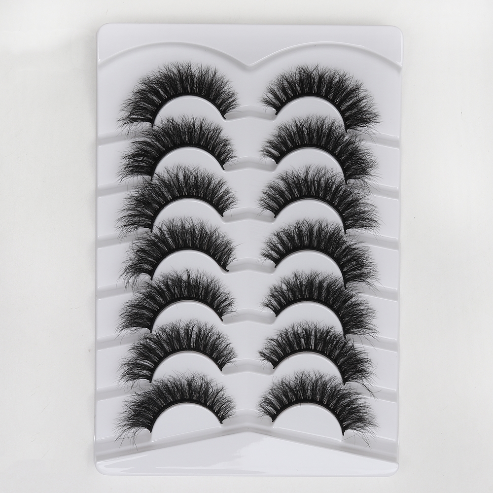 7 Pairs Silk Eyelashes Thick Curl False Lashes, High Quality 7 Pairs ...