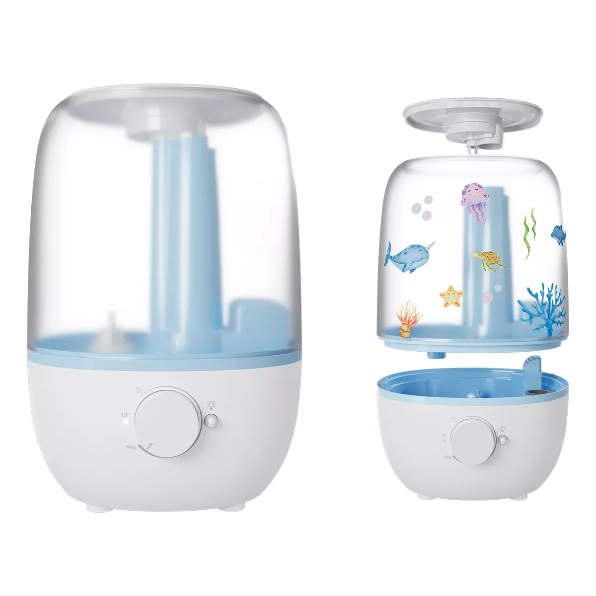 Runal 2 Liter Ultrasonic Humidifier - 2000ml Double Spray Rohs, High ...