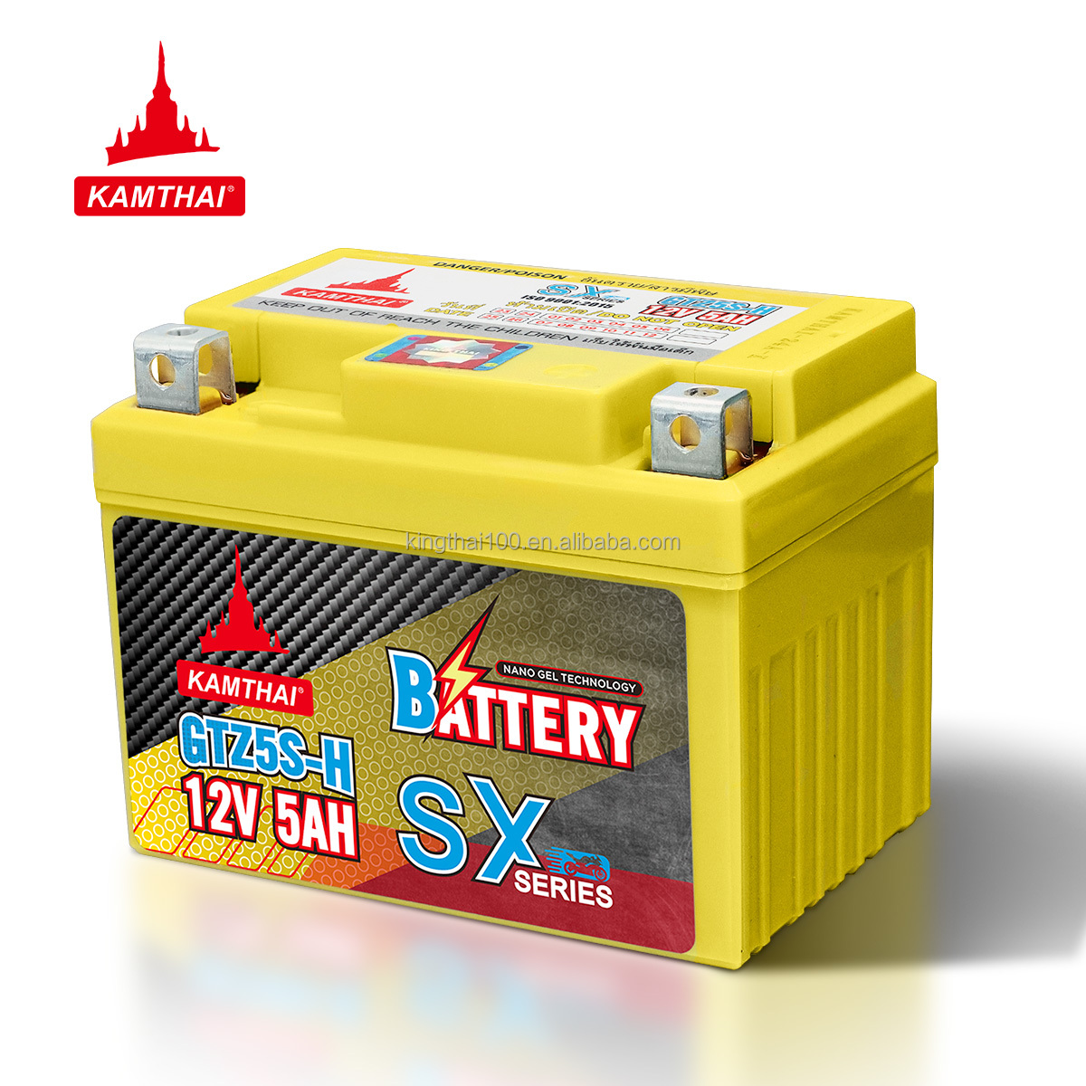 Kamthai 12v Motorcycle Battery: Ytz5s Rechargeable 5ah Maintenance-free ...