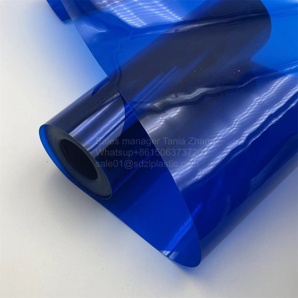 Blue Translucent Pvc Sheet Pharmaceutical Film, High Quality Blue ...