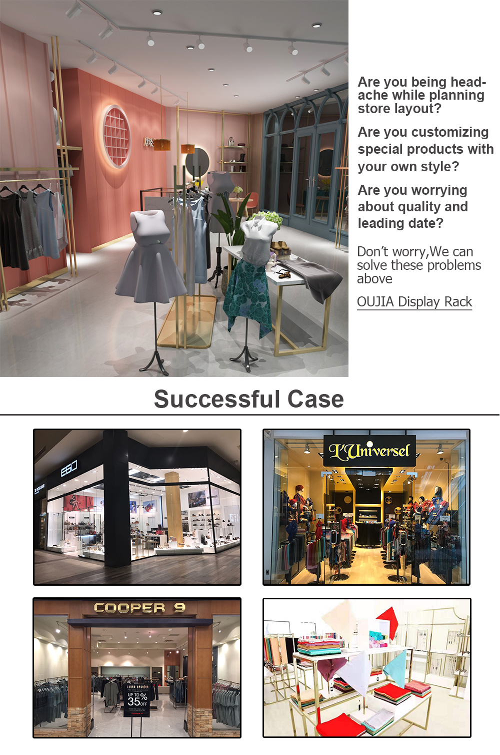 Black Metal Display Rack Ideas For Men's Clothing Store Interior Design ...