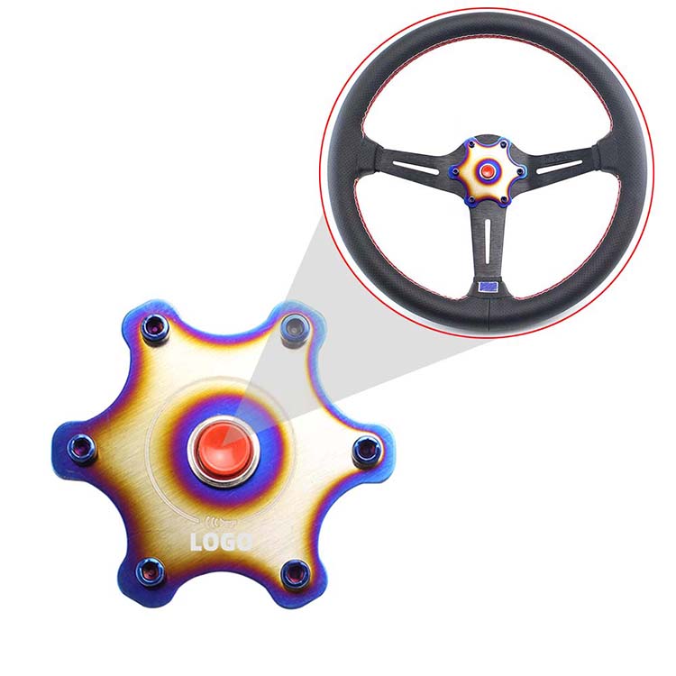 Jdm Titanium Burnt Blue Horn Switch Button Cover And Bolts For Nd Sport ...