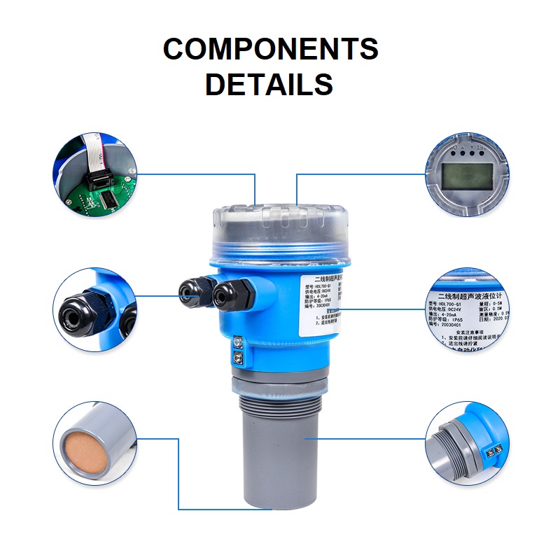 Rs485 Controller Integrated Ultrasonic Level Gauge Sensor For River ...