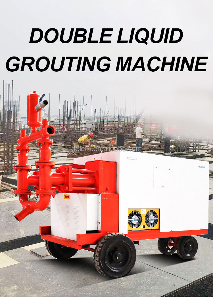 Mini Double Cylinder Hydraulic Cement Pump And Mixer For Concrete And ...