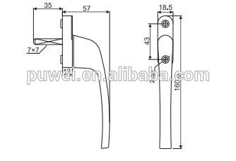 Aluminium Window Handle Lock Casement Window Lock Handle, High Quality ...