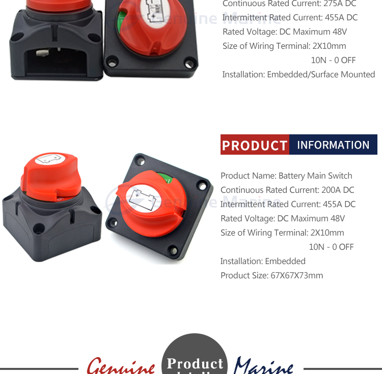 Genuine Marine Caravan Boat Yacht Battery Isolator Switch, High Quality ...