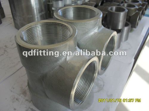 Forged Stainless Steel Threaded Tee Ansi B16.11 3000lb, High Quality ...