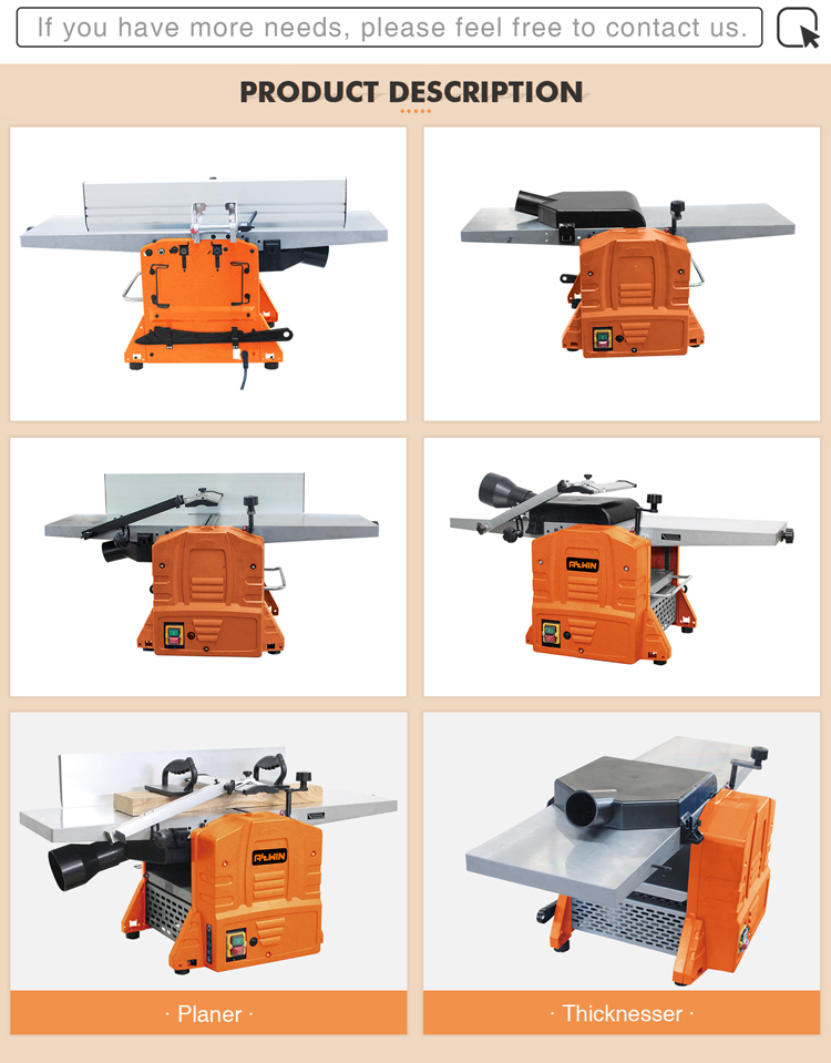 1500w Motor Planer Thicknesser For Versatile Cutting Applications, High ...