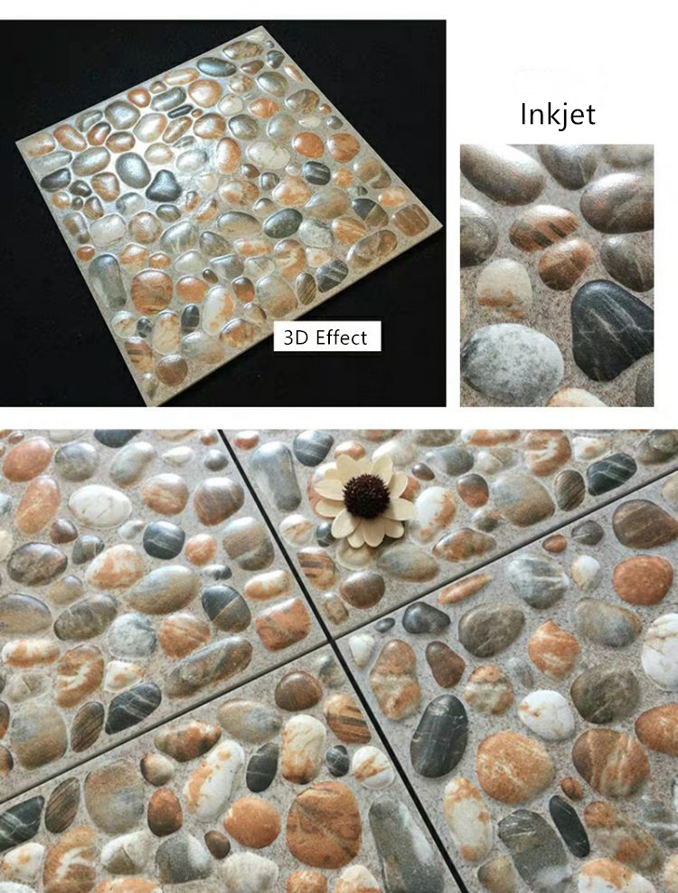 300x300mm Matte Surface 3d Concave Convex Cobblestone Floor Tile For ...