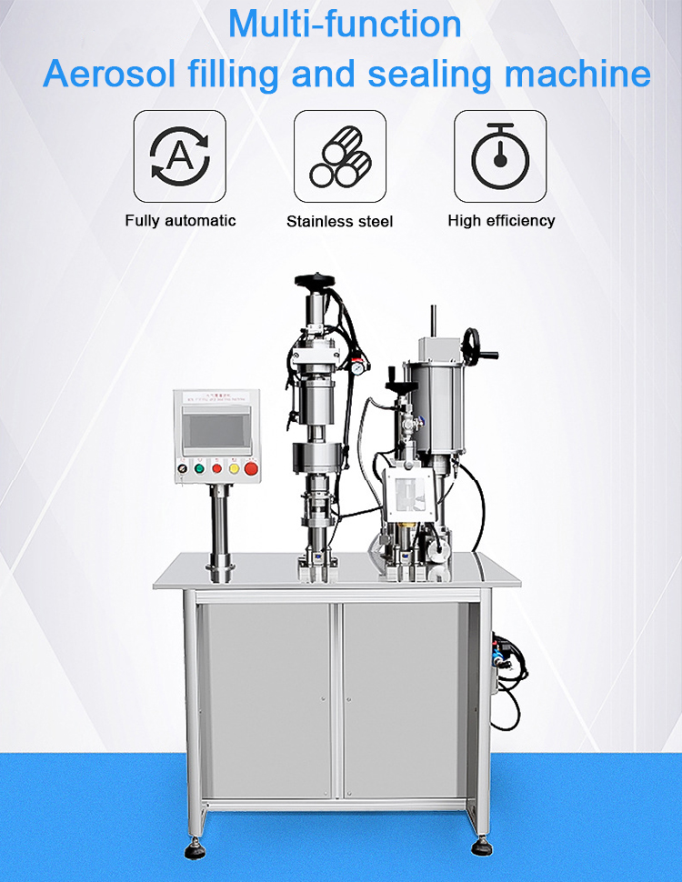 Semi-automatic Binary Packing Aerosol Filling Machine / Aerosol Spray ...