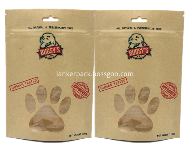 Kraft Paper Pet Food Packaging Pouch, kualitas tinggi Kraft Paper Pet ...