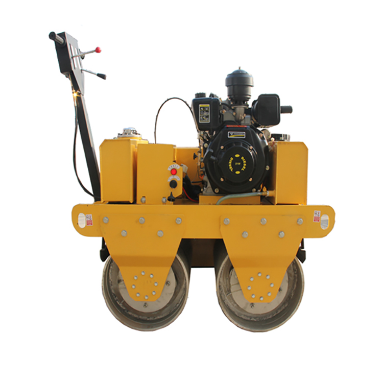 Hand-held Double Steel Wheel Diesel Air-cooled Road Roller, High ...