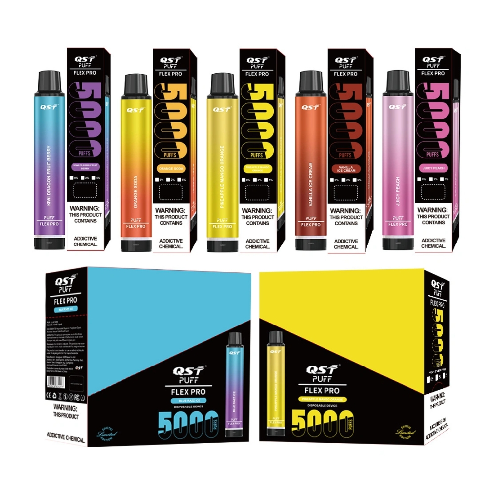 Qst Puf Flex Pro5000 รสผลไม้ Vape ที่ใช้แล้วทิ้ง คุณภาพสูง Qst Puf Flex ...
