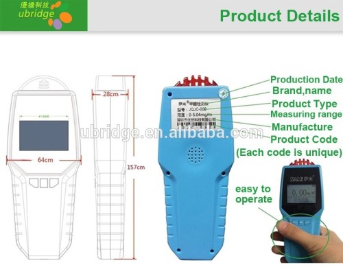 Formaldehyde Detector Formalin Detection Machine Radiation Moniotor