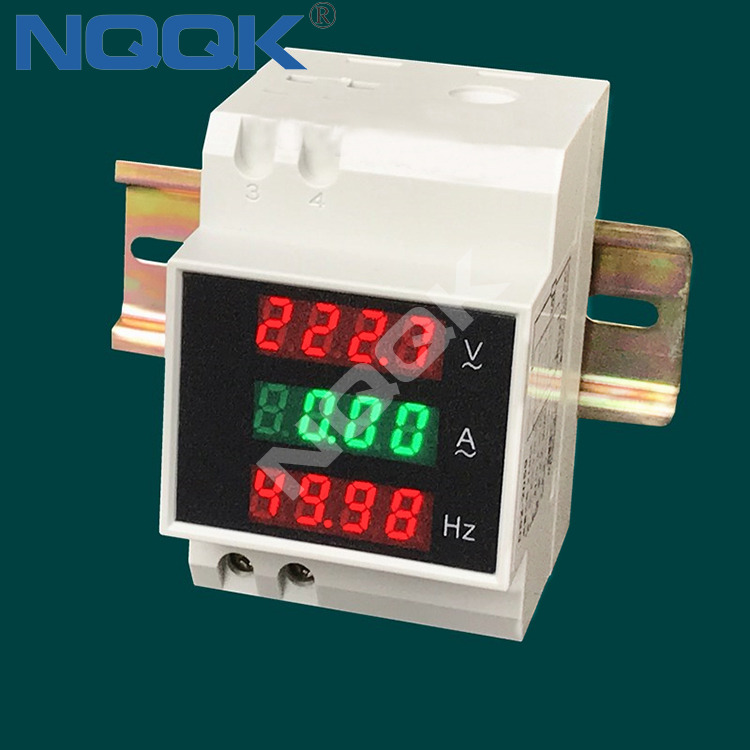 Din Rail 220v 380v 100a Digital Ac Voltmeter Ammeter Frequency Meter ...