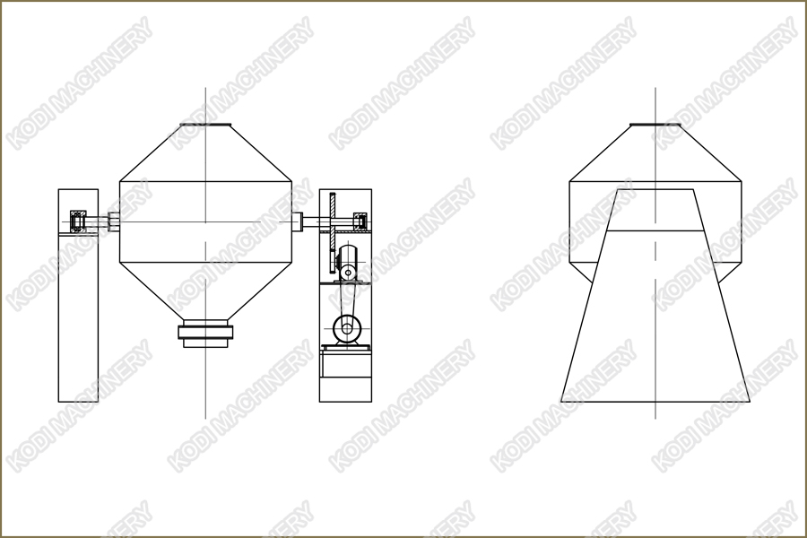 W Model Dry Powder Double Cone Mixer, High Quality W Model Dry Powder ...