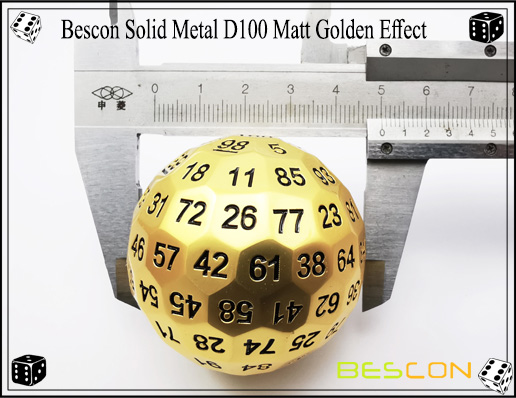 Bescon Solid Metal 100 Sided Dice, Game Dice D100, Giant Polyhedral ...